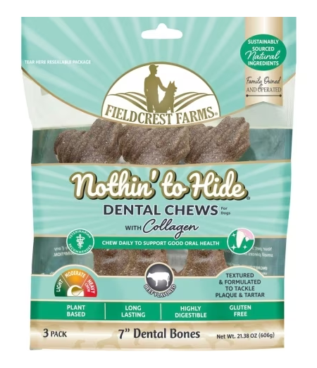 Fieldcrest Farms Nothin' to Hide Dental Collagen Bones 3 pk
