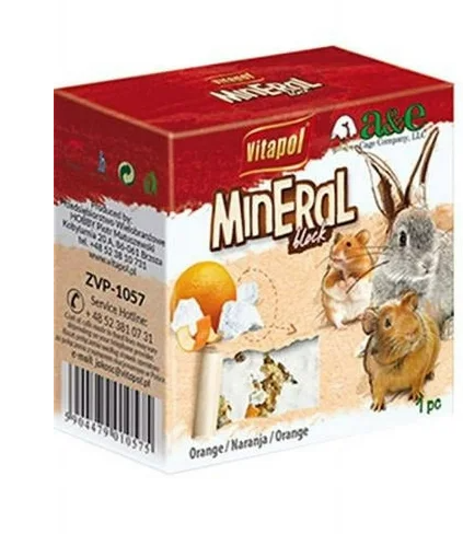 Vitapol Mineral Block Small Animal Orange Chew