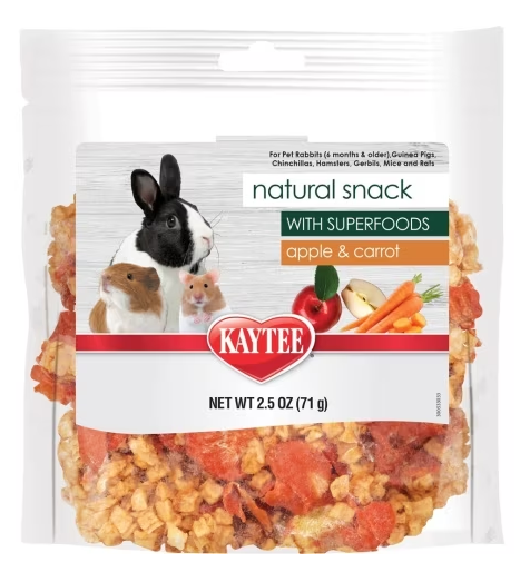 Kaytee Natural Snack Apple & Carrots 2.5oz
