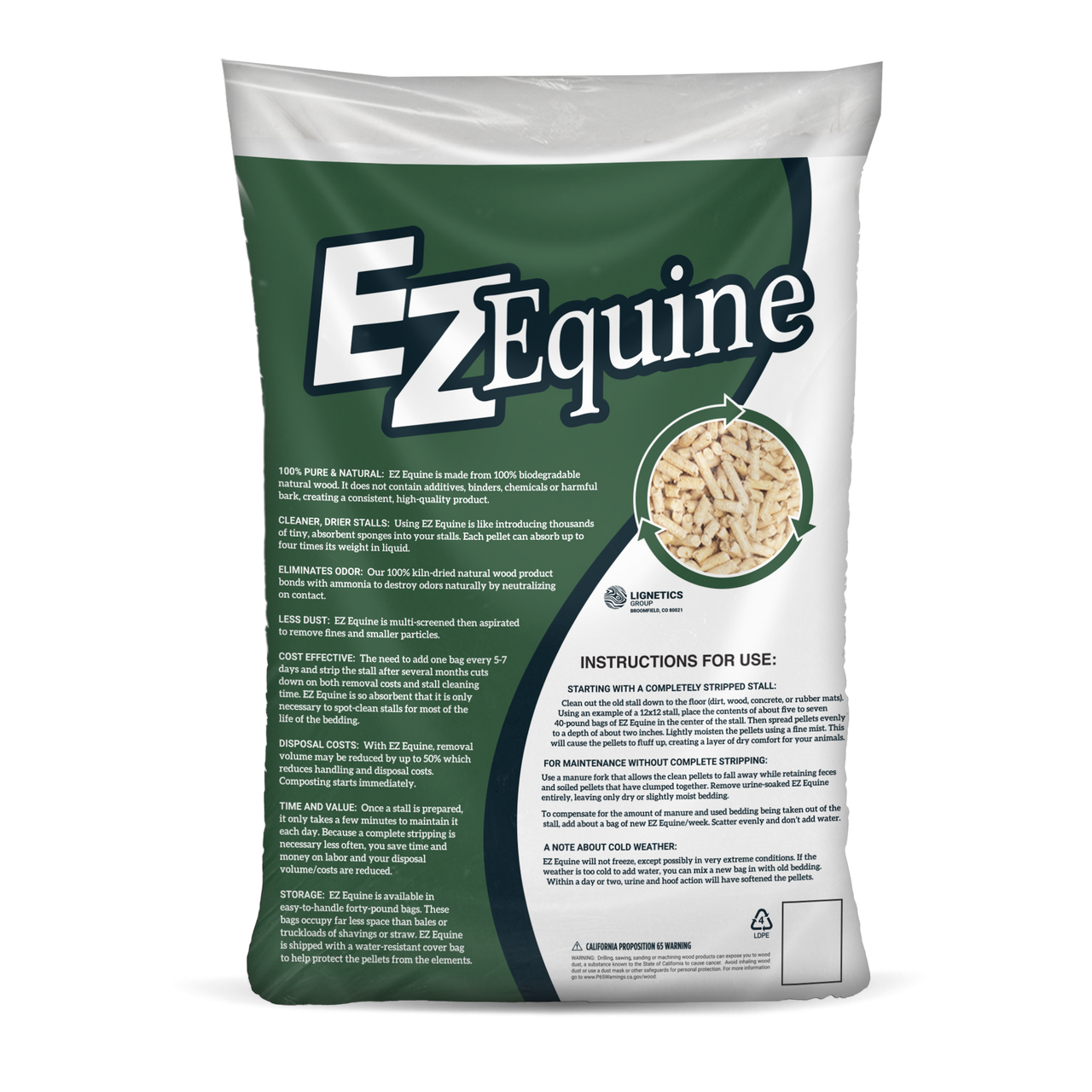EZ Equine Pellet Bedding 40#