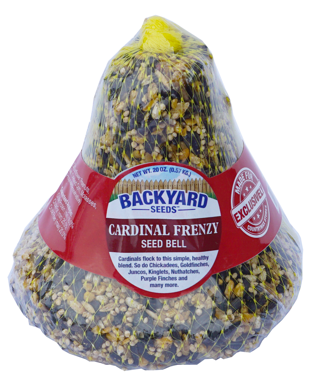 Backyard Seeds Cardinal Frenzy Bird Seed Bell 20oz