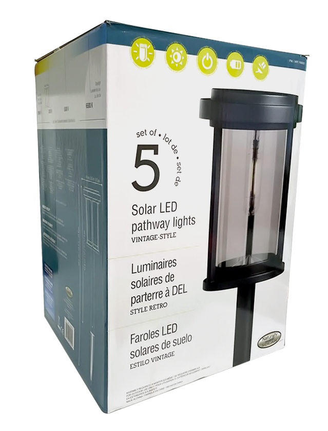 Aluminum 5-Piece Solar Lights