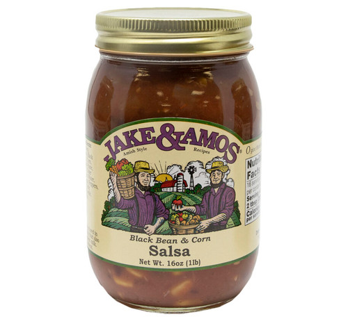 Jake and Amos Black Bean and Corn Salsa 16 Ounces - CountryMax