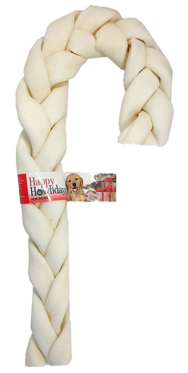 Candy cane rawhide dog bones store