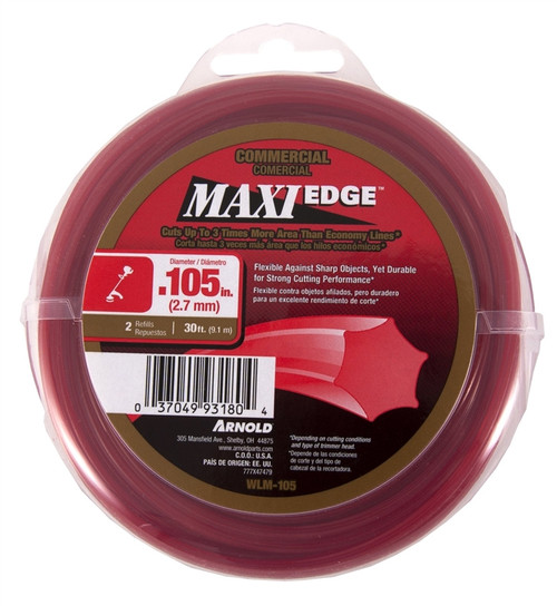 Maxi Edge Polymer Trimmer Line, .105", Red - CountryMax