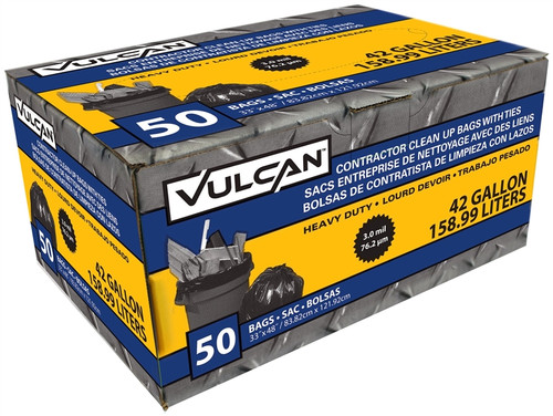 Vulcan Black Contractor Bags, 42 Gal., 50 Count - CountryMax