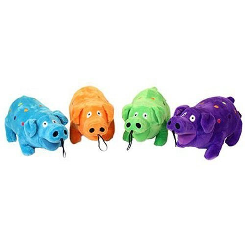 Multipet Assorted 9" Polka Dot Goblet Pig Plush Dog Toy - CountryMax