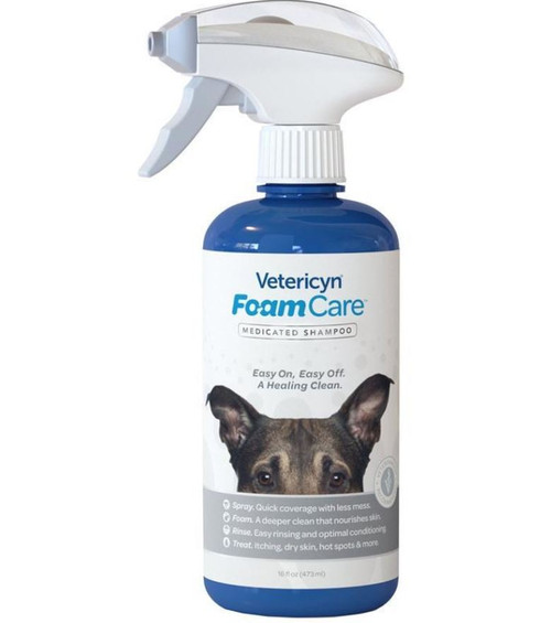 Vetericyn Foam Care Medicated Pet Shampoo, 16 Oz. - CountryMax