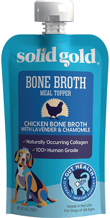 Solid Gold Chicken Bone Broth Dog Food Topper, 8oz.