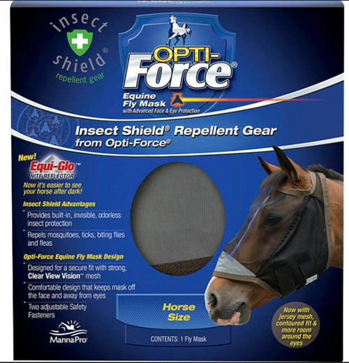 Opti-Force Equine Fly Mask W/Insect Shield