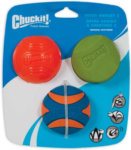 Chuckit! Fetch Medley 3 Pack Dog Toy - CountryMax