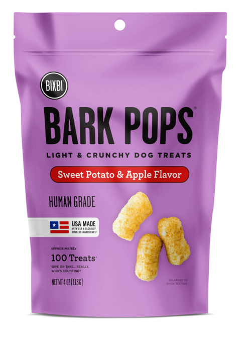 Bixbi Bark Pops Sweet Potato & Apple Dog Treats, 4oz - CountryMax