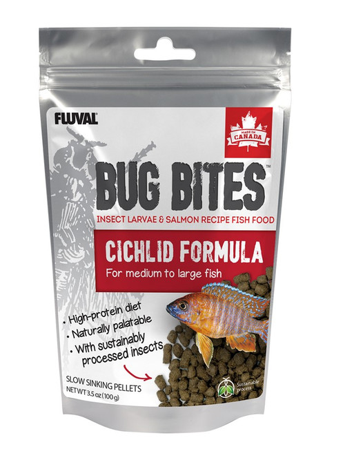 Fluval Bug Bites Cichlid Pellets Fish Food, 3.5oz
