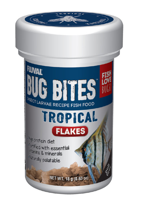 Fluval Bug Bites Tropical Fish Flakes