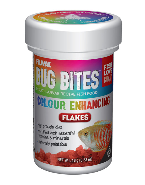 Fluval Bug Bites Color Enhancer Flake Fish Food