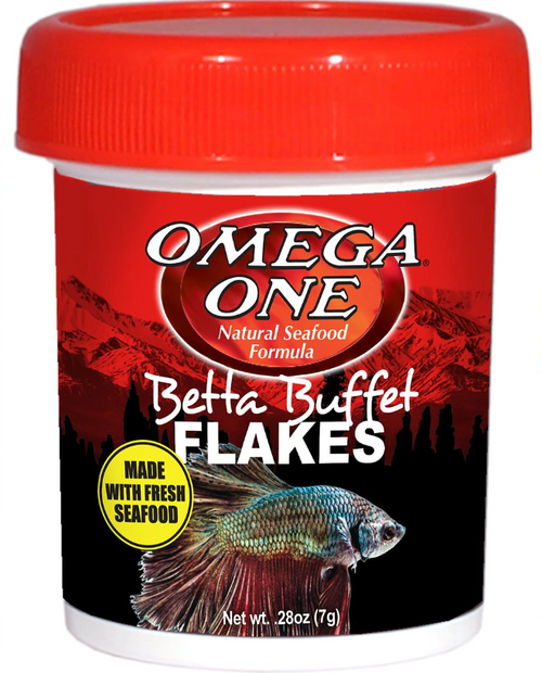 Omega One Betta Buffet Flakes Fish Food, .28oz