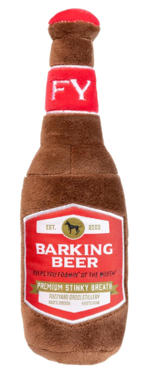 FuzzYard Barking Beer Dog Toy