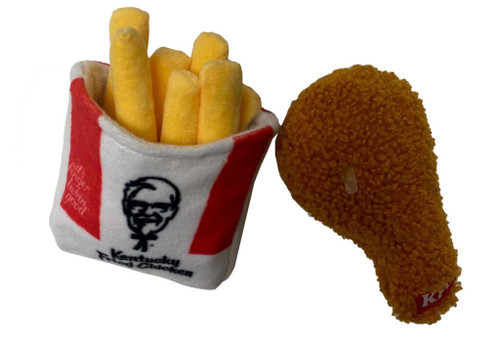Spot KFC Fries & Drumette Plush Dog Toy 2 Pack