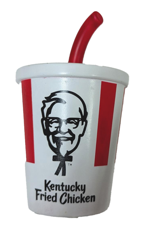 Spot KFC Vinyl Soda with Straw Dog Toy 6"