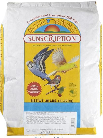 Sun Seed Vita Finch Food, 25lb.