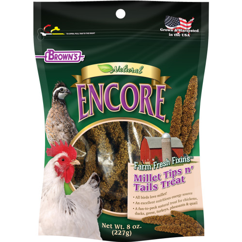 Encore Natural Farm Fresh Fixins Millet Tips n’ Tails Treats, 8oz.