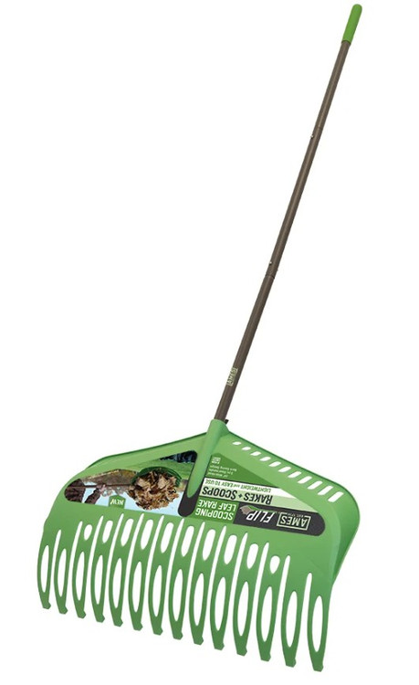 AMES Flip & Scoop Rake, 24in.