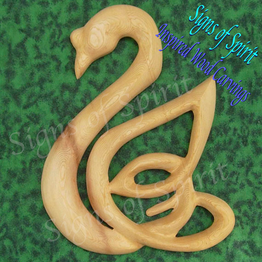 Celtic Swan-Knot of Awakening Self Wood Carving-Shamanic Druidic Totem ...