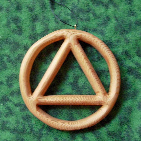 Miniature AA Sobriety Circle and Triangle Symbol of Recovery Alcoholics ...