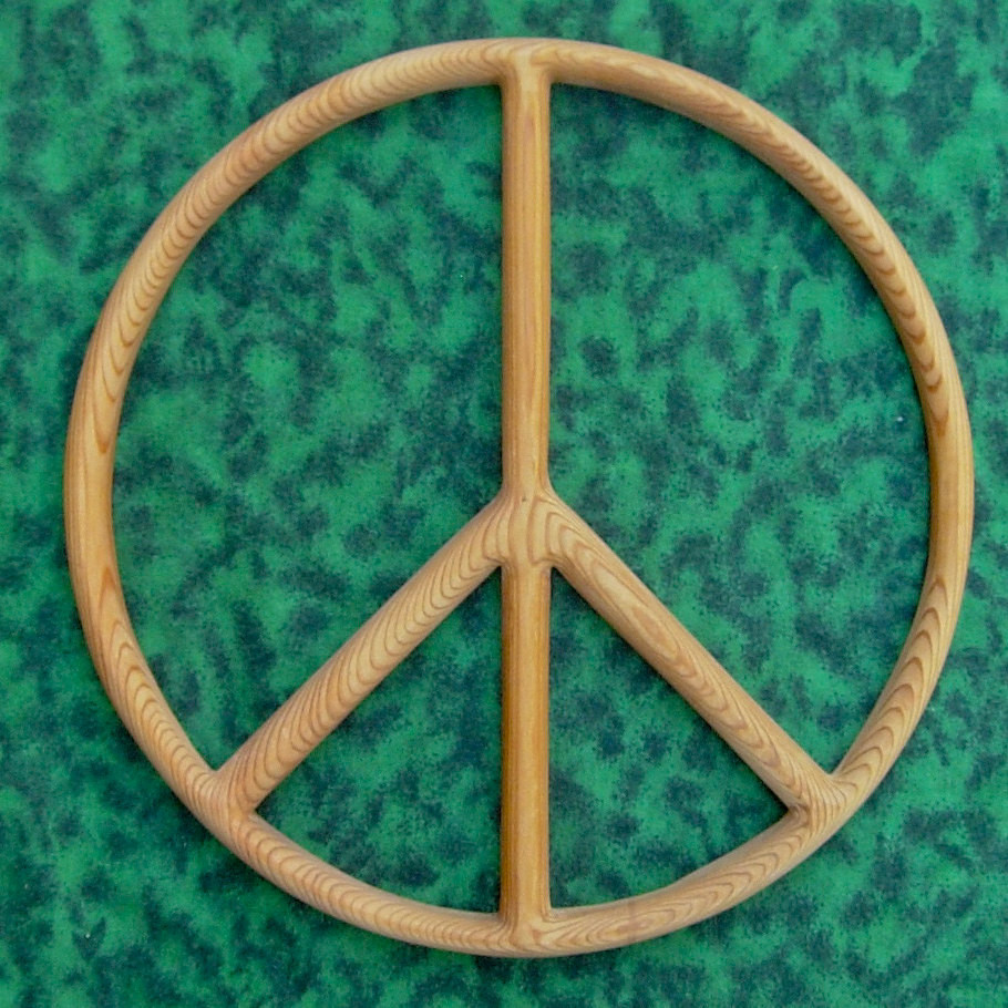 Peace Sign Wood Carved Peace Symbol of Peace Movement - Signs of Spirit