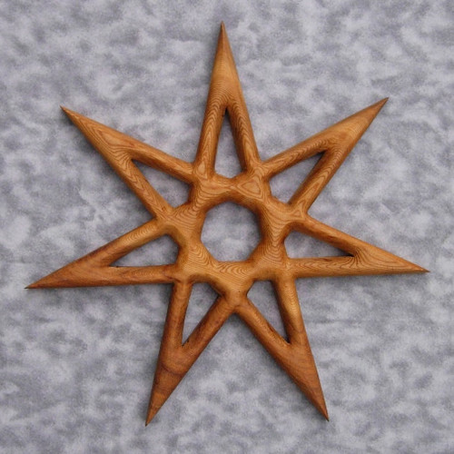 Fairy Star of Enchantment Wood Carving Seven Pointed Elven Star Tarot ...