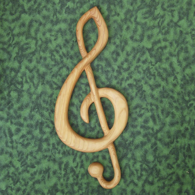 Treble Clef-Wood Carved Musical Notation - Signs of Spirit