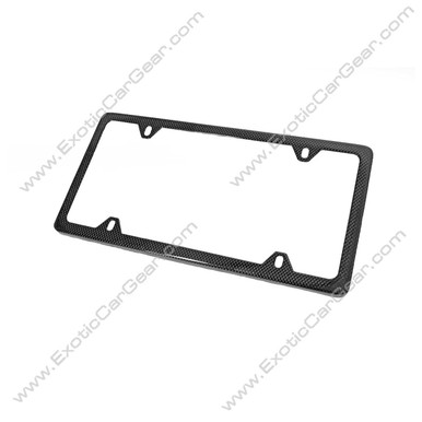 4-Hole 1x1 Plain Weave Thin License Plate Frame – Sleek & Durable
