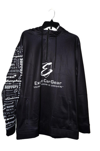 Exotic Car Gear Tribal Black Hoodie