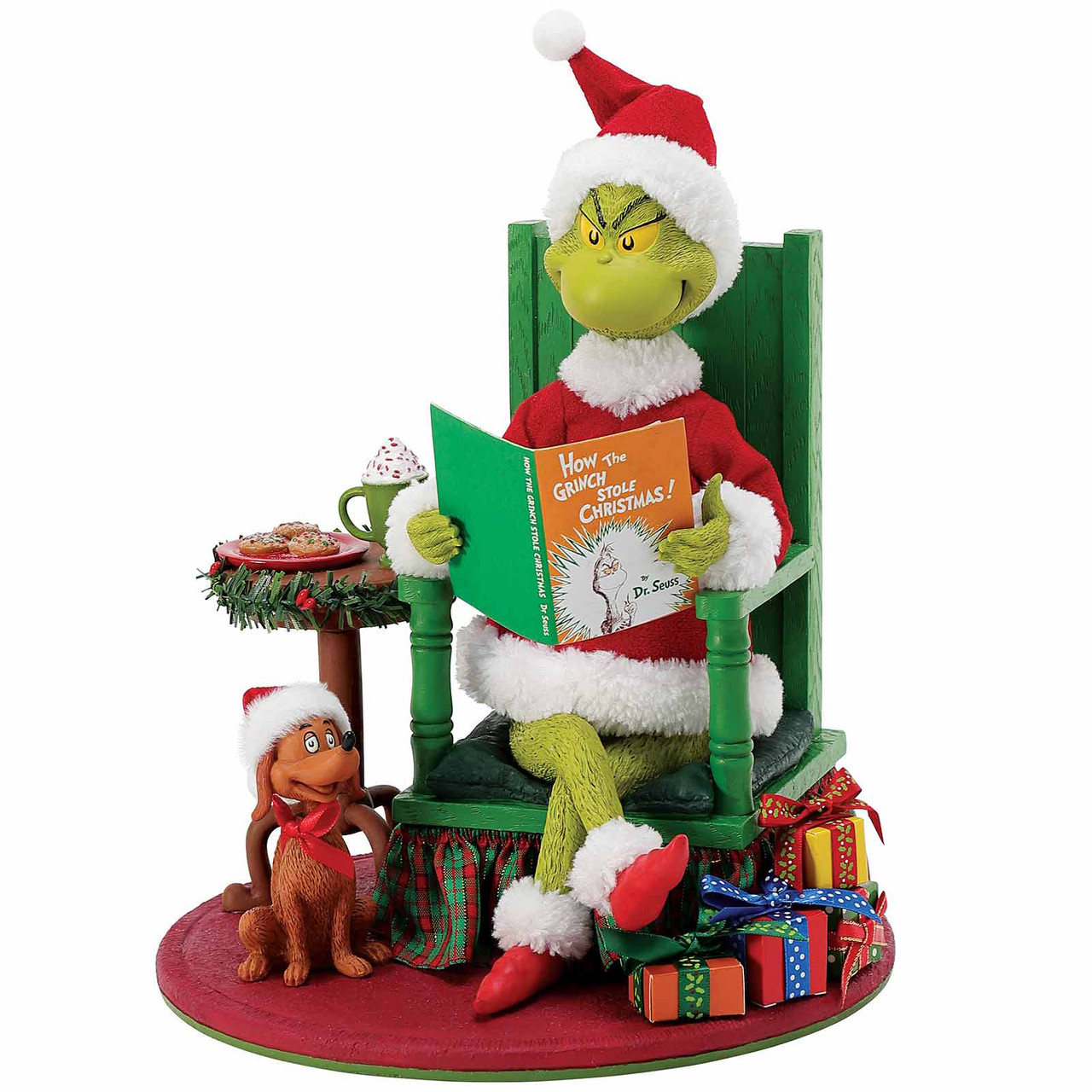 Possible Dreams Grinch Reading How the Grinch Stole Christmas Figurine ...