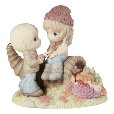 Precious Moments Couple on Autumn Cornucopia Limited Edition Figurine ...