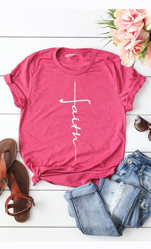 Heather Berry Faith Tee - Paisley Pointe Boutique