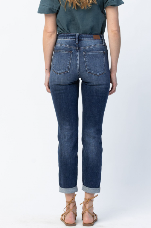 Judy Blue Plus Mid-Rise Cuffed Jean - Paisley Pointe Boutique