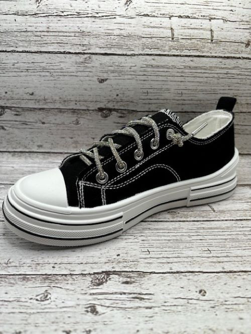 Aman Black Sneaker by Very G - Paisley Pointe Boutique