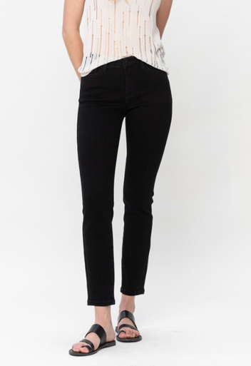 Judy Blue Black Slim Fit Mid-Rise Jeans - Paisley Pointe Boutique