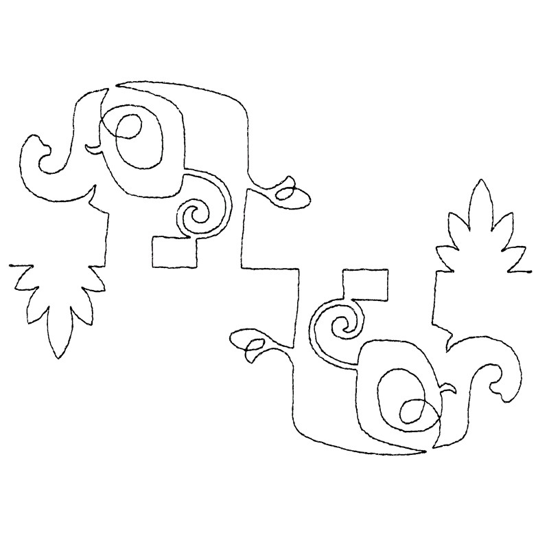 Sheep Pantograph Single Run Stitch