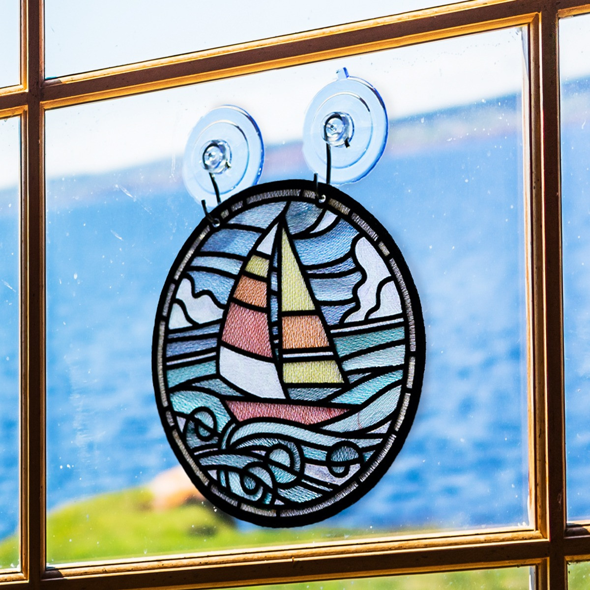 Stained Glass Sailboat FSA
