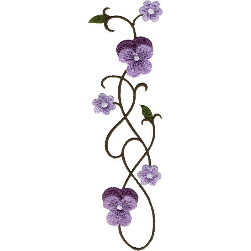 Elegant Purple Flower Border