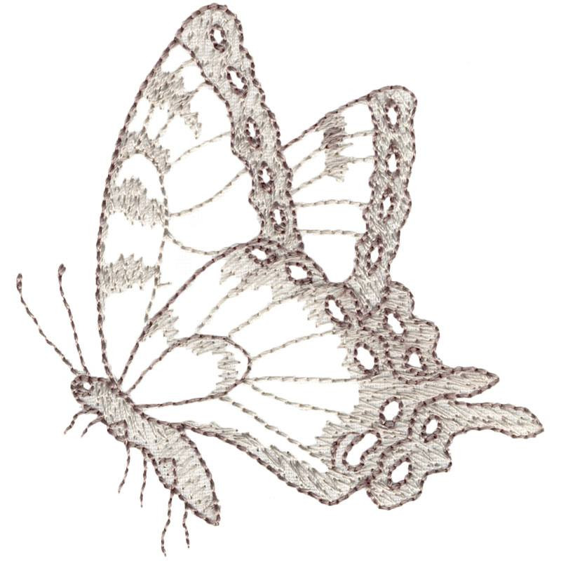 Swallowtail Butterfly Line Drawing