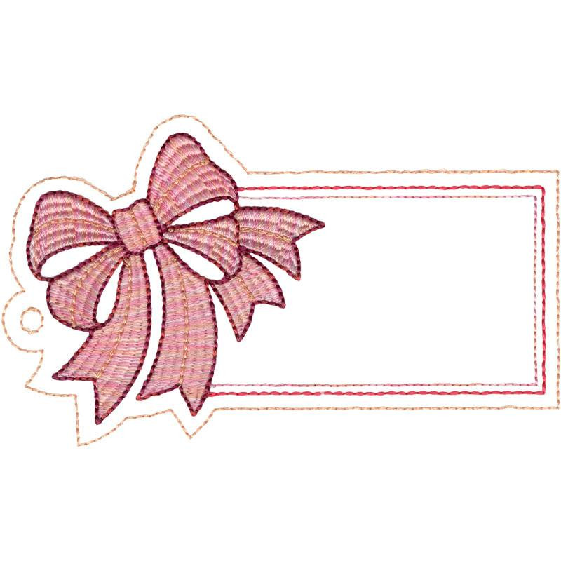 Pink Ribbon Bow Border