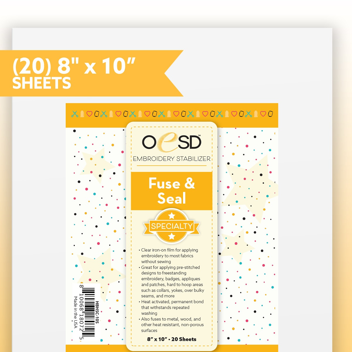 Fuse and Seal Sheets 8" x 10"