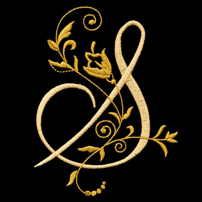 Floral Monogram S