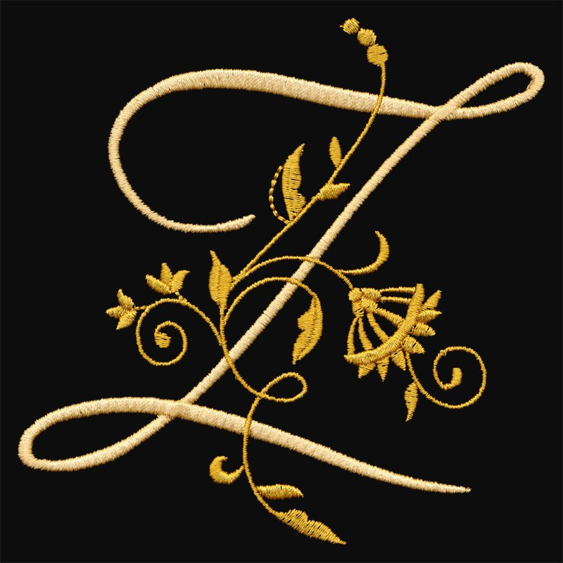 Floral Monogram Z