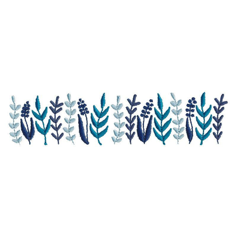 Blue Vine Border