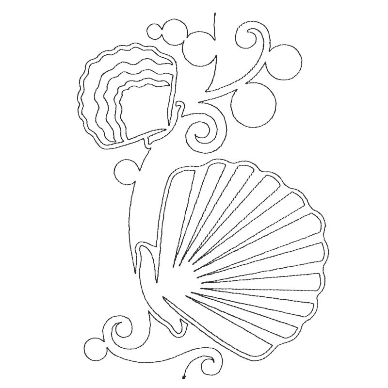 Quilting Seashell Pantagraph Single Run