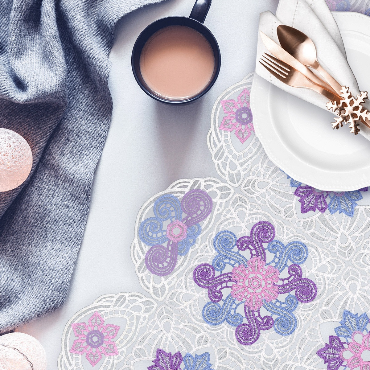 Winter Buildable Doilies & Napkin Corners